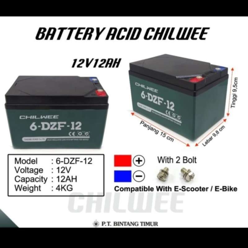 Promo Accu/battery Selis/aki Baterai Sepeda Listrik 12v 12ah Battery E ...