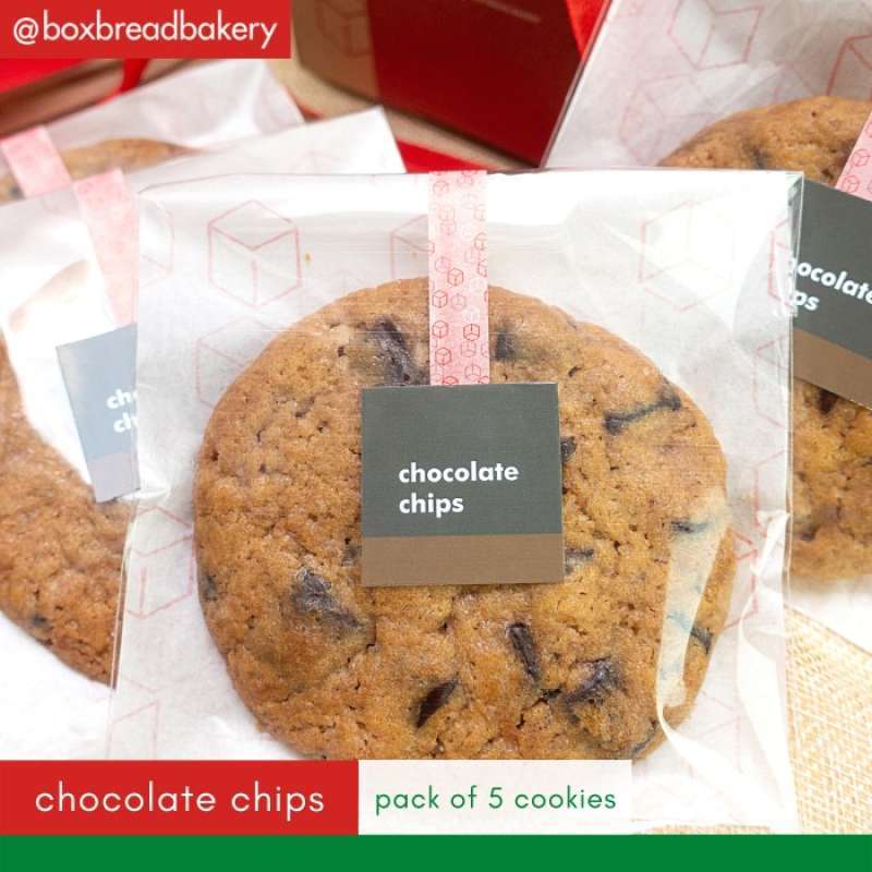 Promo Cookies Chocolate Chips (pack Of 5) - Boxbread Premium Cookies ...