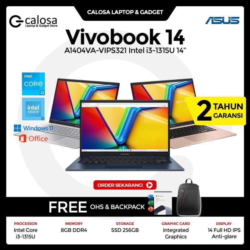Jual Asus Vivobook 14 A1404va Intel I3-1315u Ram 8gb/256gb Windows 11 ...