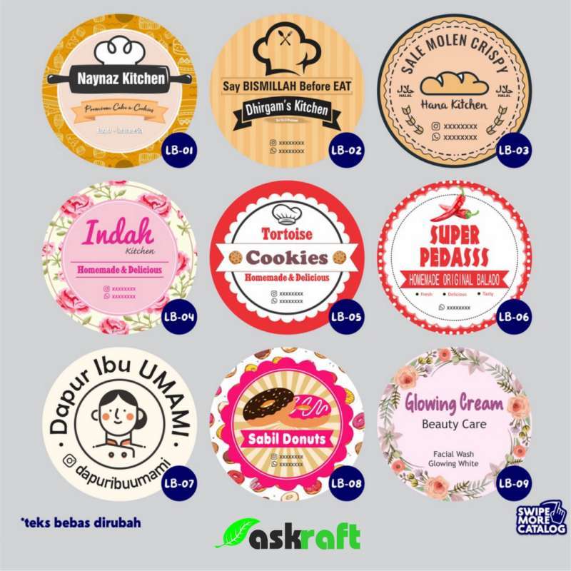 Jual Askraft Cetak Stiker Logo Label Makanan & Kemasan Botol Minuman ...