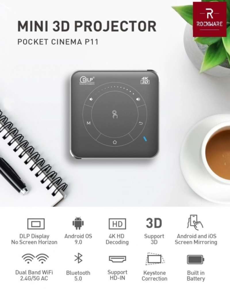 Promo Proyektor Portable Dlp P11 Android Projector 55 Ansi Lumens 4k Hd Diskon 33% Di Seller ...
