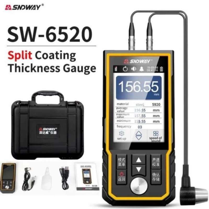 Jual Ultrasonic Thickness Gauge Sw-6520 Sndway Meter Tester Sw6520 Di ...