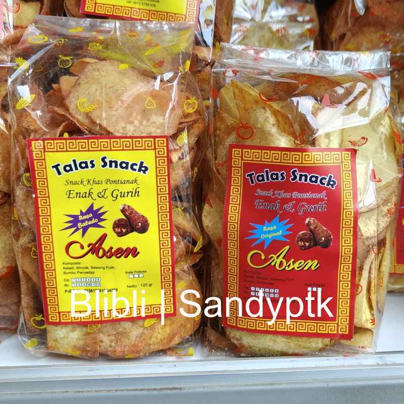 Jual Snack Keripik Kripik Talas Keladi Lebar Asen Pontianak - Paling ...