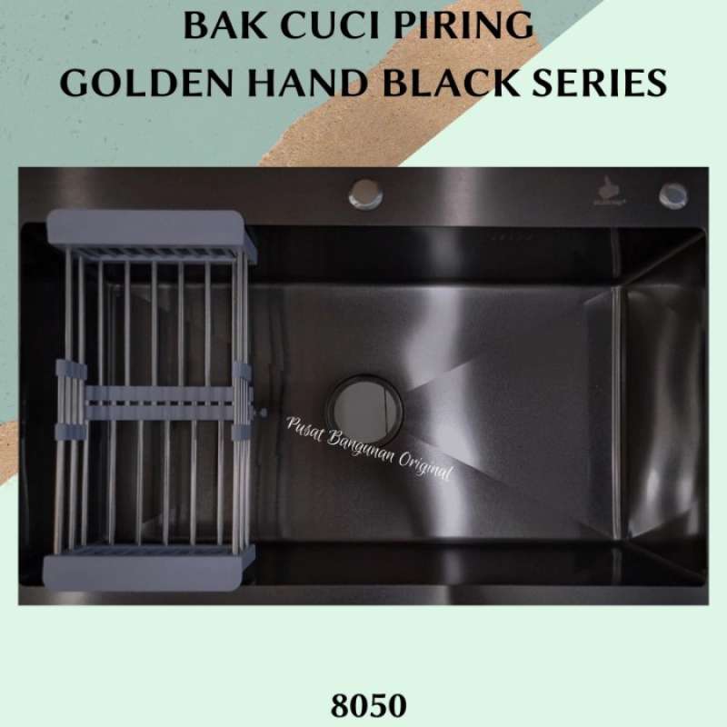 Promo Bak Cuci Piring Kitchen Sink Stainless Onan Goldenhand 8050 Black ...