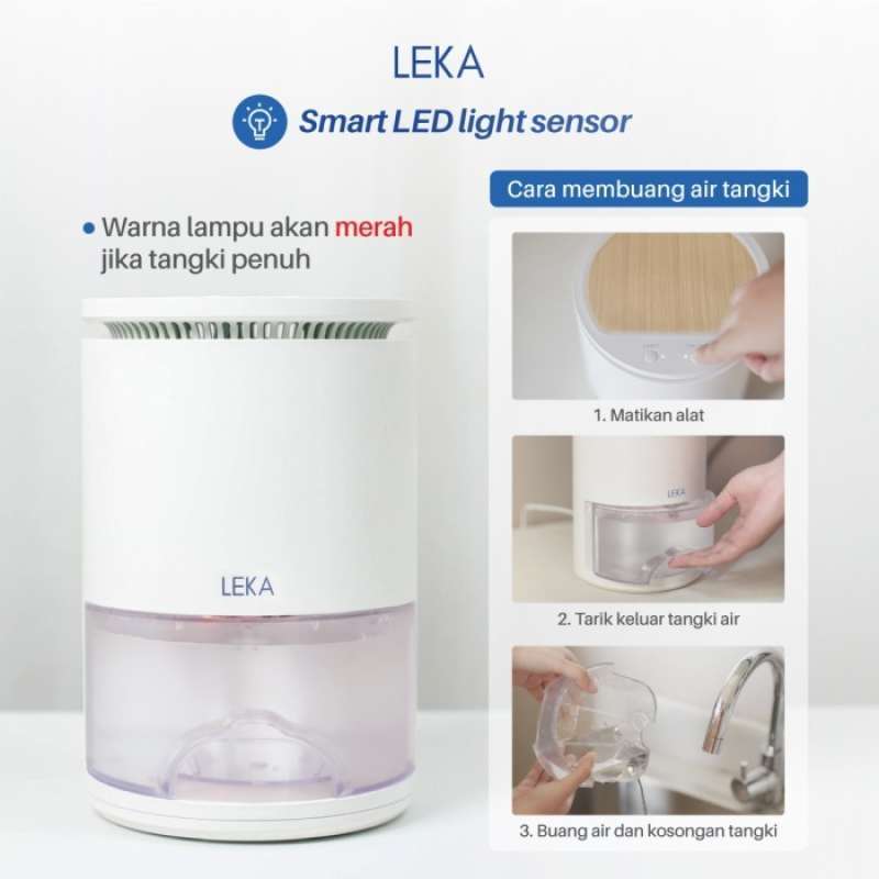 Promo [lebih Hemat] Bundle Leka Dh6221 Dehum + Hm6010 Humidity Meter ...