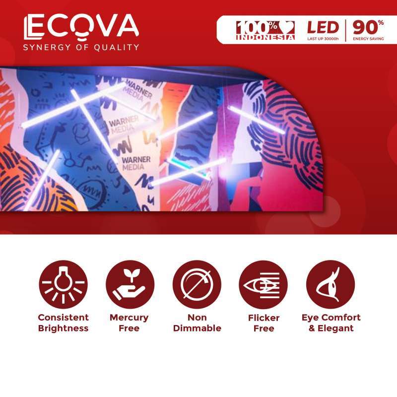 Jual Lampu Led Ecova Tl T5 Terang Hemat Energi & Tahan Lama 5 Watt 30cm ...