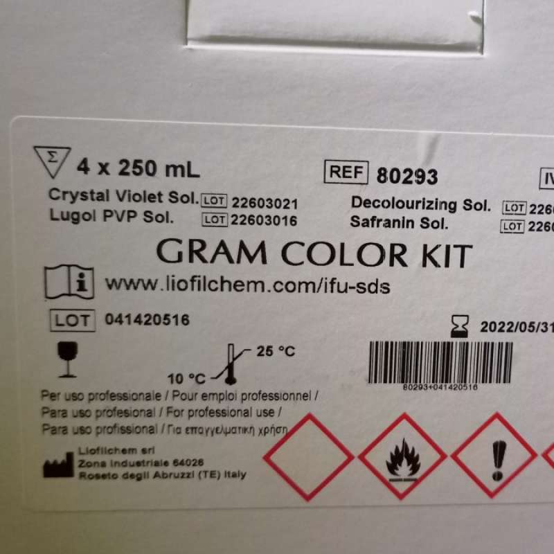 Promo Gram Stain/ Pewarna Gram 4x250ml Liofilchem Diskon 23% Di Seller ...