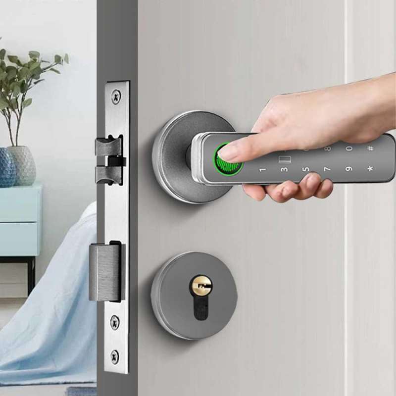 Jual Foshan Smart Door Lock Password Fingerprint Swipe Card M20 ...