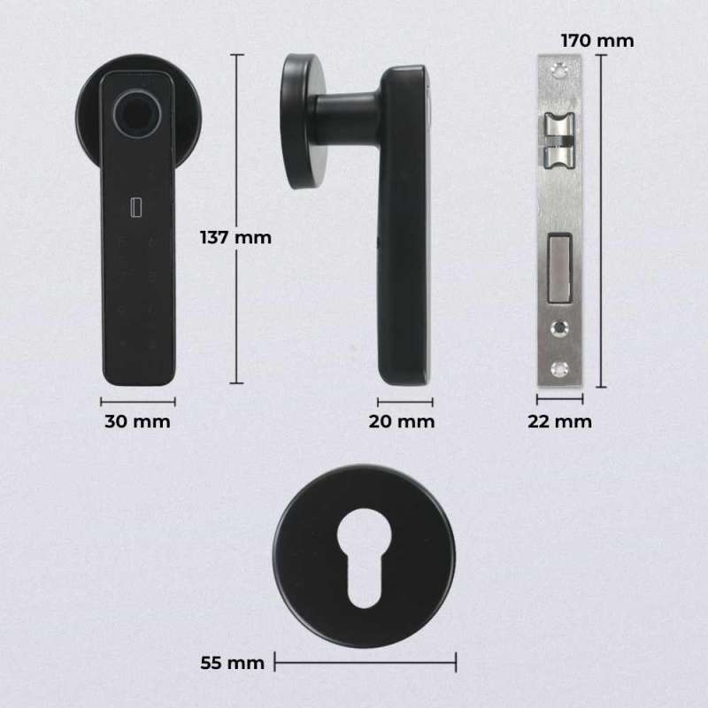 Jual Foshan Smart Door Lock Password Fingerprint Swipe Card M20 ...