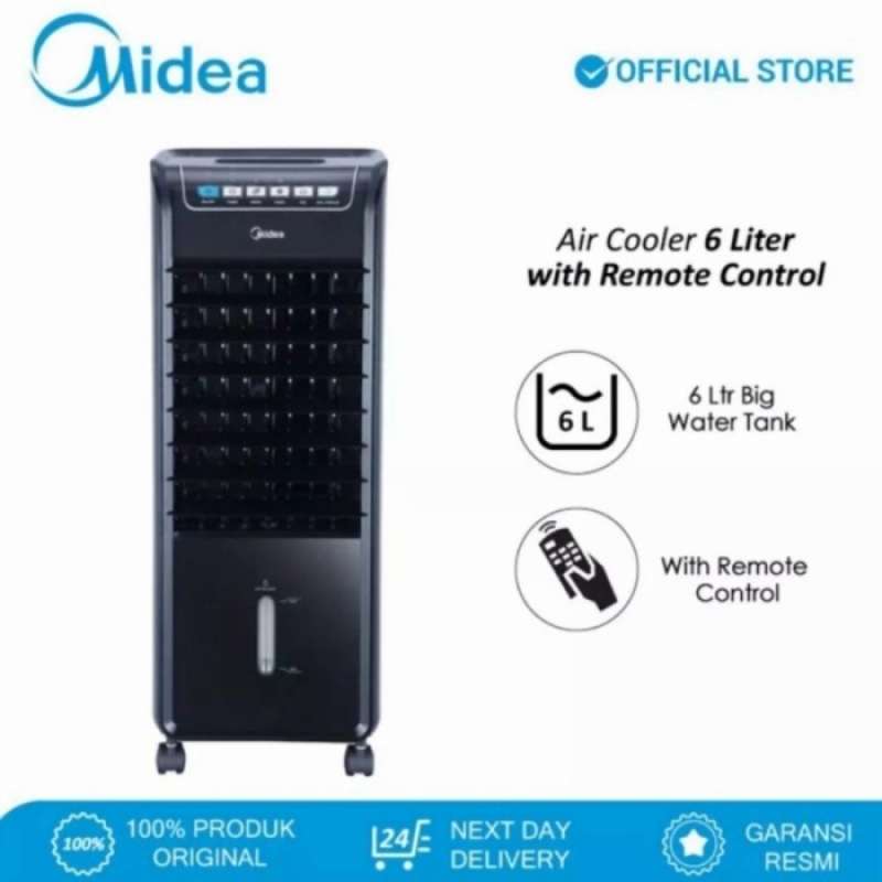 Promo Midea Air Cooler / Ac Ac-100 A (b) Black 6 Liter Hitam Resmi Diskon 9% Di Seller Sn Market ...