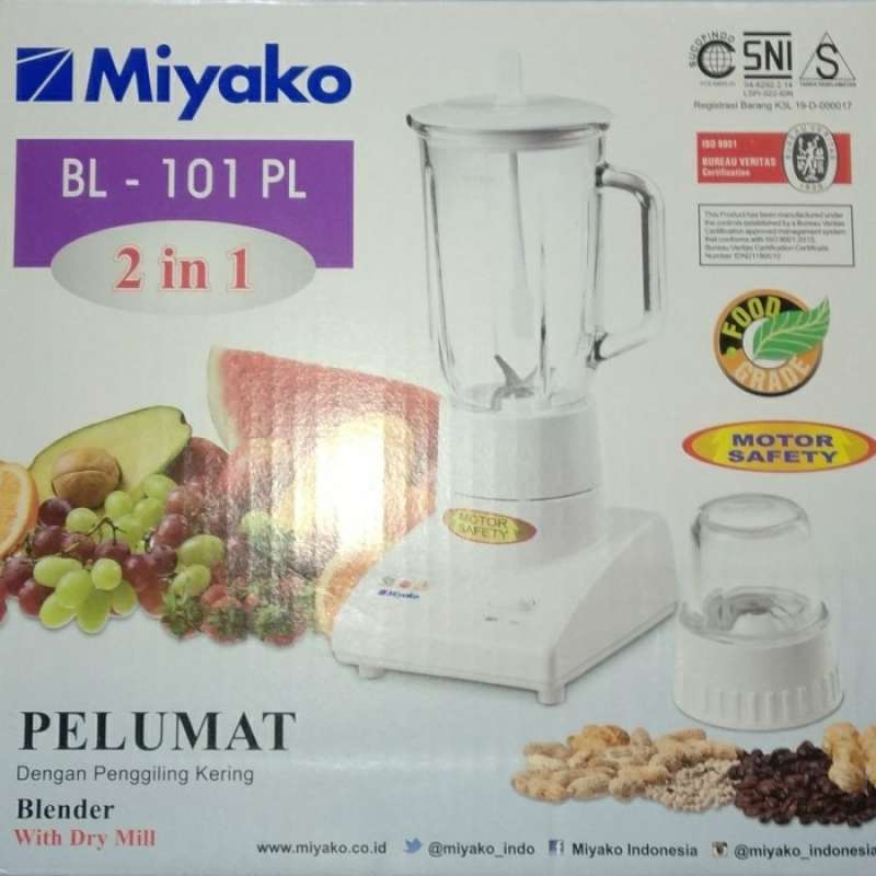Promo Blender Miyako 2 In 1 Bl101pl Bl 101 Pl Miyako Blender Diskon 27% Di Seller Sn Market ...