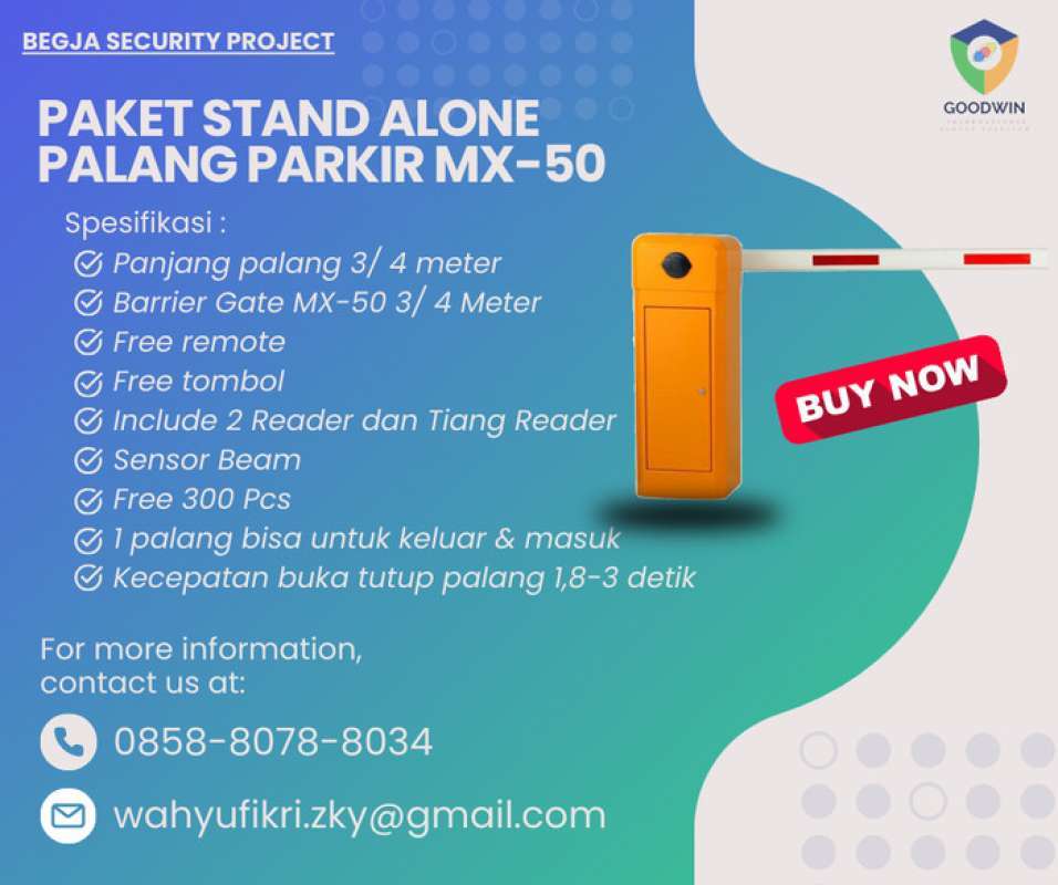 Jual Paket Barrier Gate/ Palang Parkir Otomatis Stand Alone Mx-50 Di ...