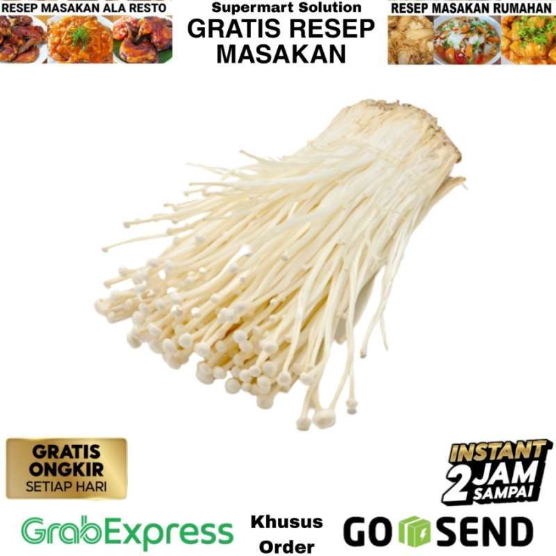 Jual Jamur Enoki / Jamur Enokitake Segar 100gr Di Seller Supermart ...