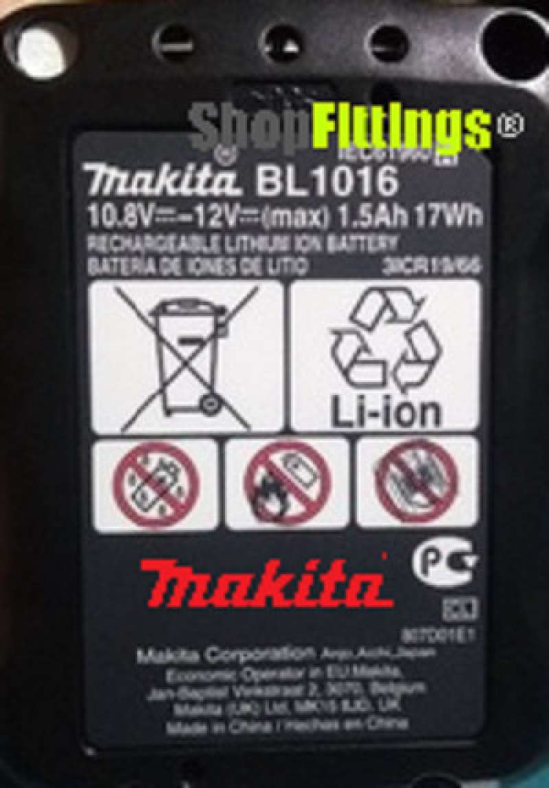 Promo Makita Bl1016 Lithium Ion Battery 12 Volt 1,5 Amp Baterai Bl 1016 ...