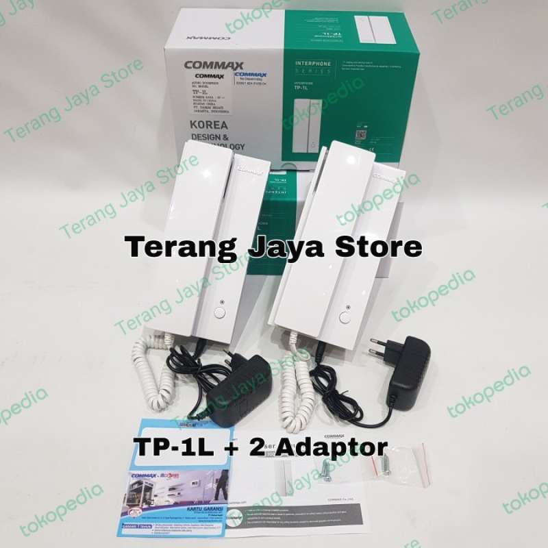 Promo Interphone Commax Tp-1l Intercom Commax Tp1l Plus Adaptor 2 Pcs Diskon 12% Di Seller Sn ...