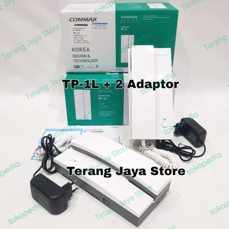 Promo Interphone Commax Tp-1l Intercom Commax Tp1l Plus Adaptor 2 Pcs Diskon 12% Di Seller Sn ...