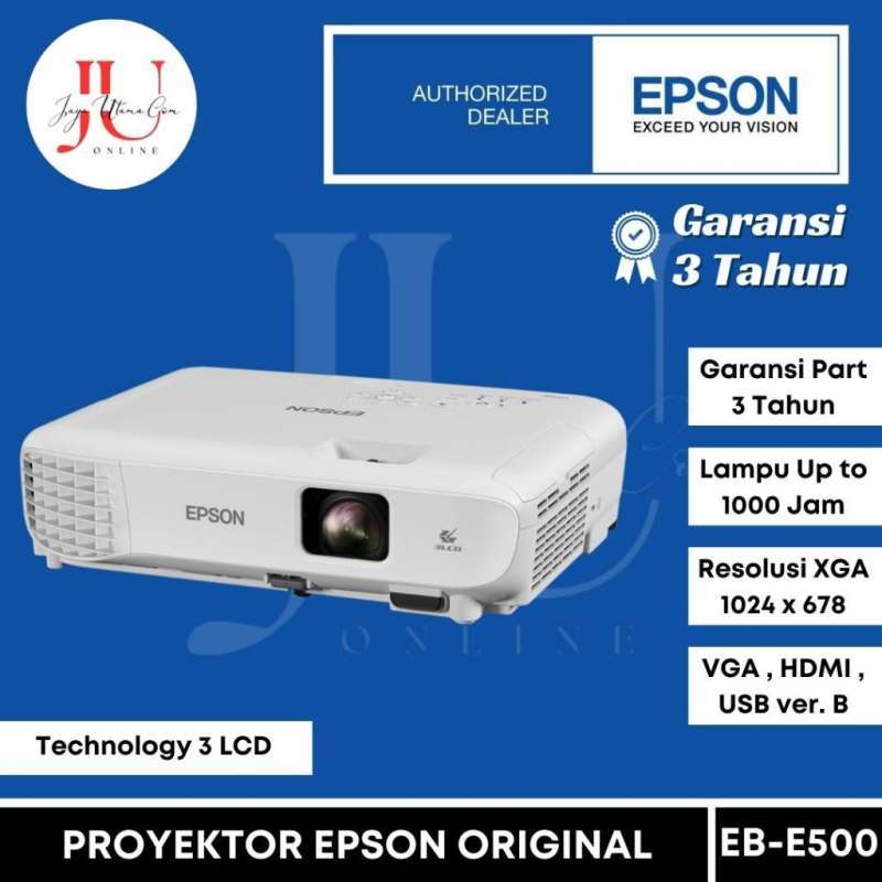Promo Proyektor Projector Epson Eb E500 Eb-e500 Garansi Resmi Epson Indonesia Diskon 10% Di ...