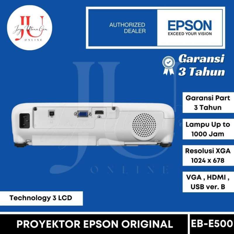 Promo Proyektor Projector Epson Eb E500 Eb-e500 Garansi Resmi Epson ...