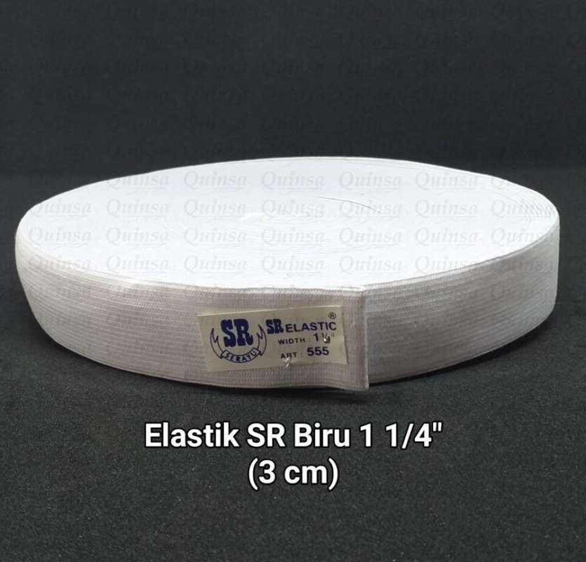Jual Karet Elastik Sr Biru 2.5 3 4 5 Cm Warna Putih Di Seller Quinsapwt ...