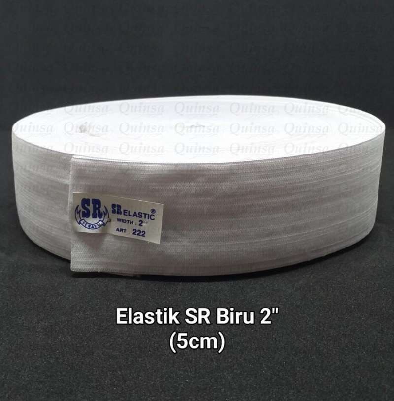 Jual Karet Elastik Sr Biru 2.5 3 4 5 Cm Warna Putih Di Seller Quinsapwt ...
