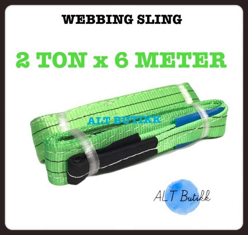 Promo Webbing Sling 2 Ton X 6 Meter | Tali Angkat | Webing Belt 2t X 6m ...