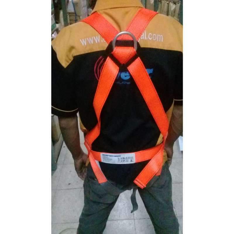 Promo H-lift Full Body Harness Orange Color Double Hook Lanyard C/w ...