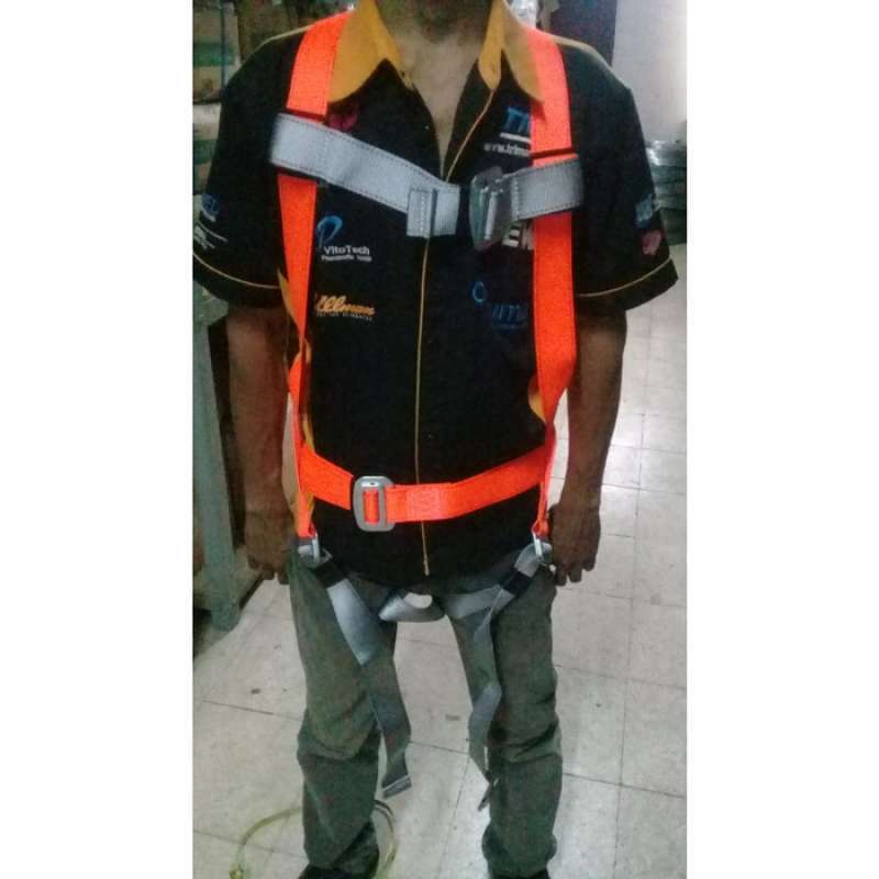 Promo H-lift Full Body Harness Orange Color Double Hook Lanyard C/w ...