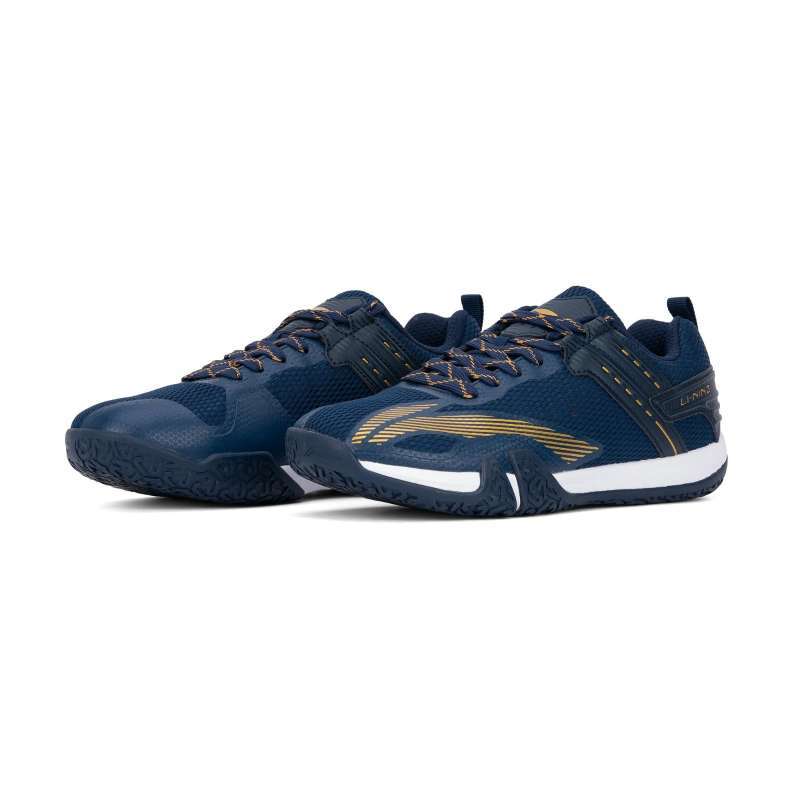 Promo Sepatu Badminton Lining Saga Lite 8 Original Navy Gold Diskon 20% ...
