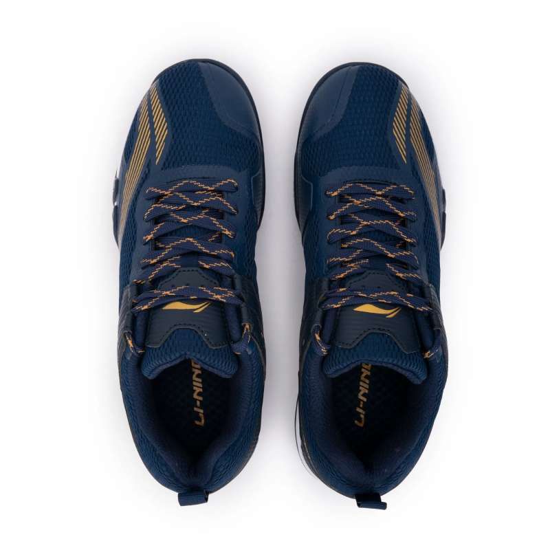 Promo Sepatu Badminton Lining Saga Lite 8 Original Navy Gold Diskon 20% ...