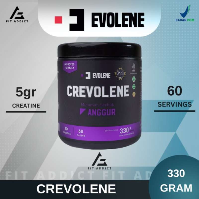 Promo Crevolene Creatine Monohydrate 60 Servings 330 Gram Evolene ...