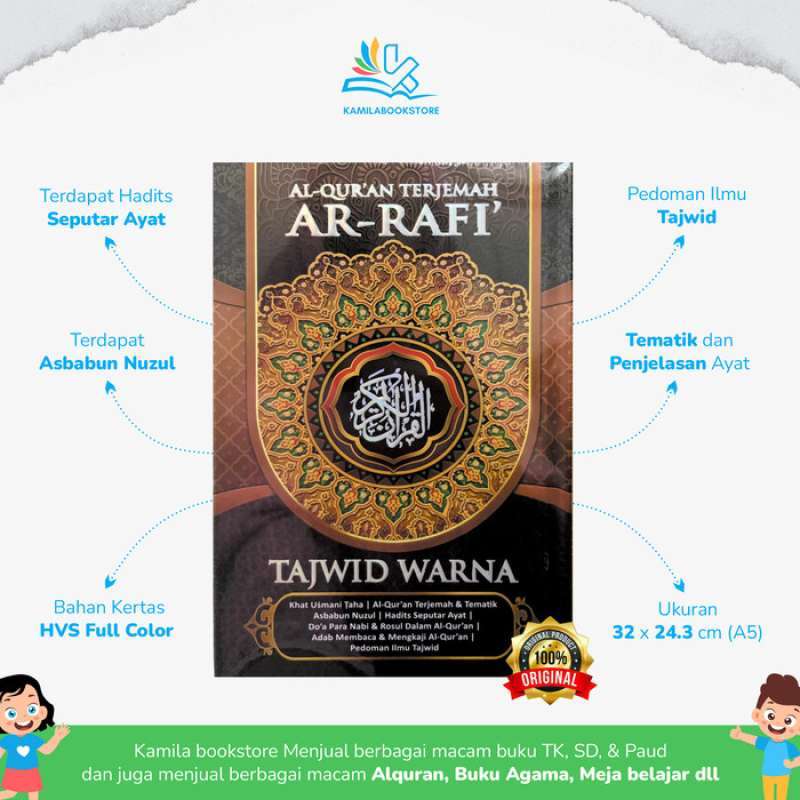 Promo Al Quran Ar Rafi Tajwid Warna Terjemahan Tematik Ukuran A5 ...