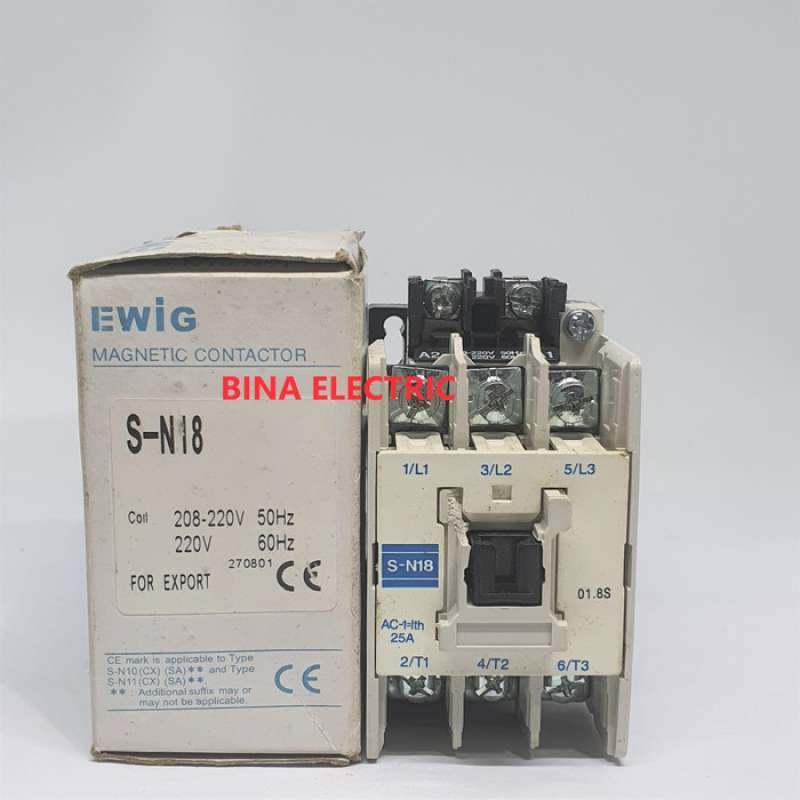 Promo Magnetic Contactor Ewig S-n18 3p 25a / Kontaktor Ewig Sn18 Sn-18 Diskon 23% Di Seller ...