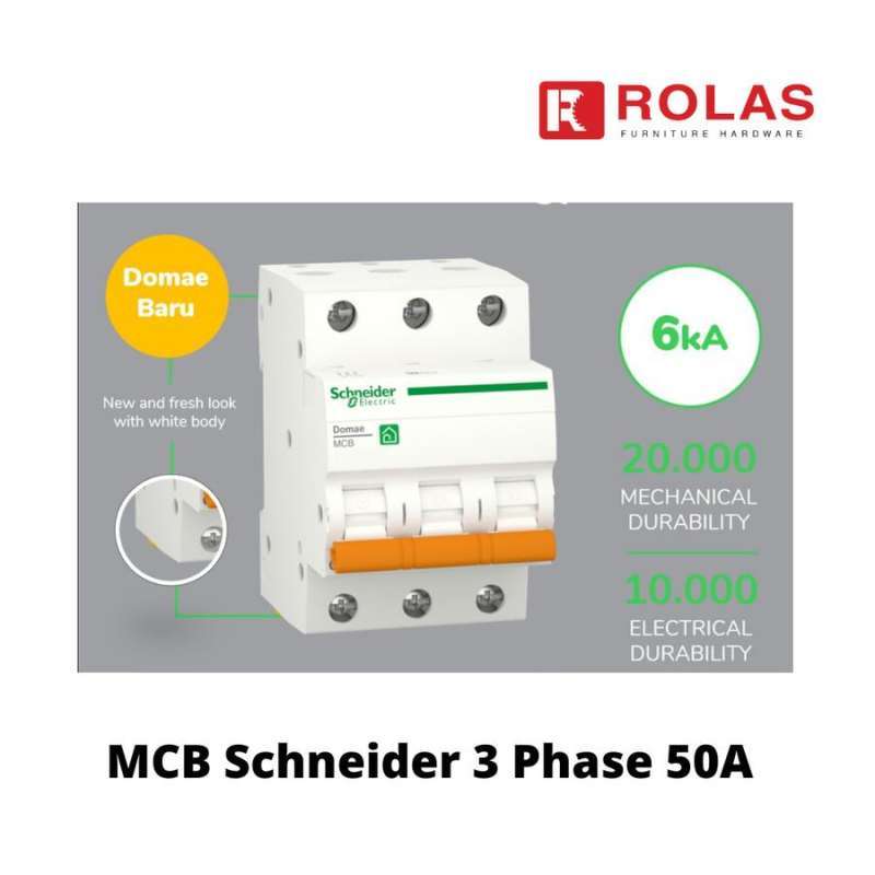 Jual Mcb Schneider 3 Phase 50a Type Domae 6000ka Di Seller Rolas Pekayon - Pekayon Jaya, Kota ...