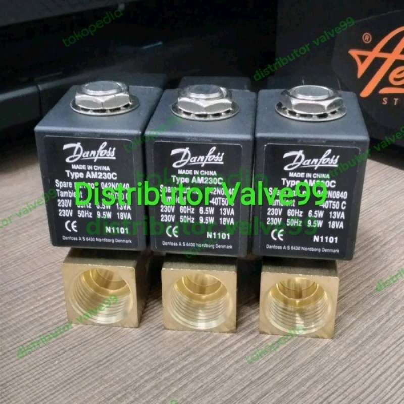 Promo Solenoid Valve 2 Way Danfoss Kuningan 1/2inch Voltase Ac220 ...