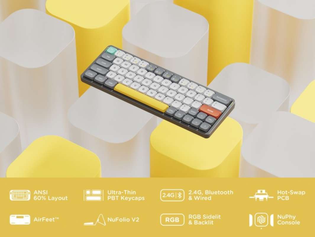 Promo Nuphy 60 Wireless Mechanical Keyboard Garansi Resmi 1 Tahun ...
