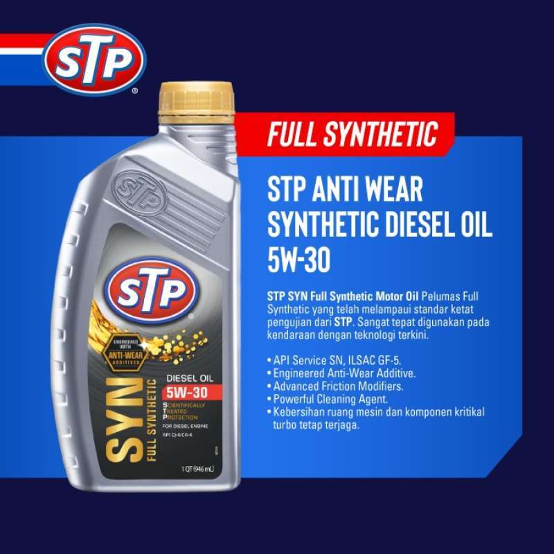Promo Stp Full Synthetic Diesel Oil 5w-30 Oli Mesin Mobil Sintetik Diskon 19% Di Seller Toplets ...