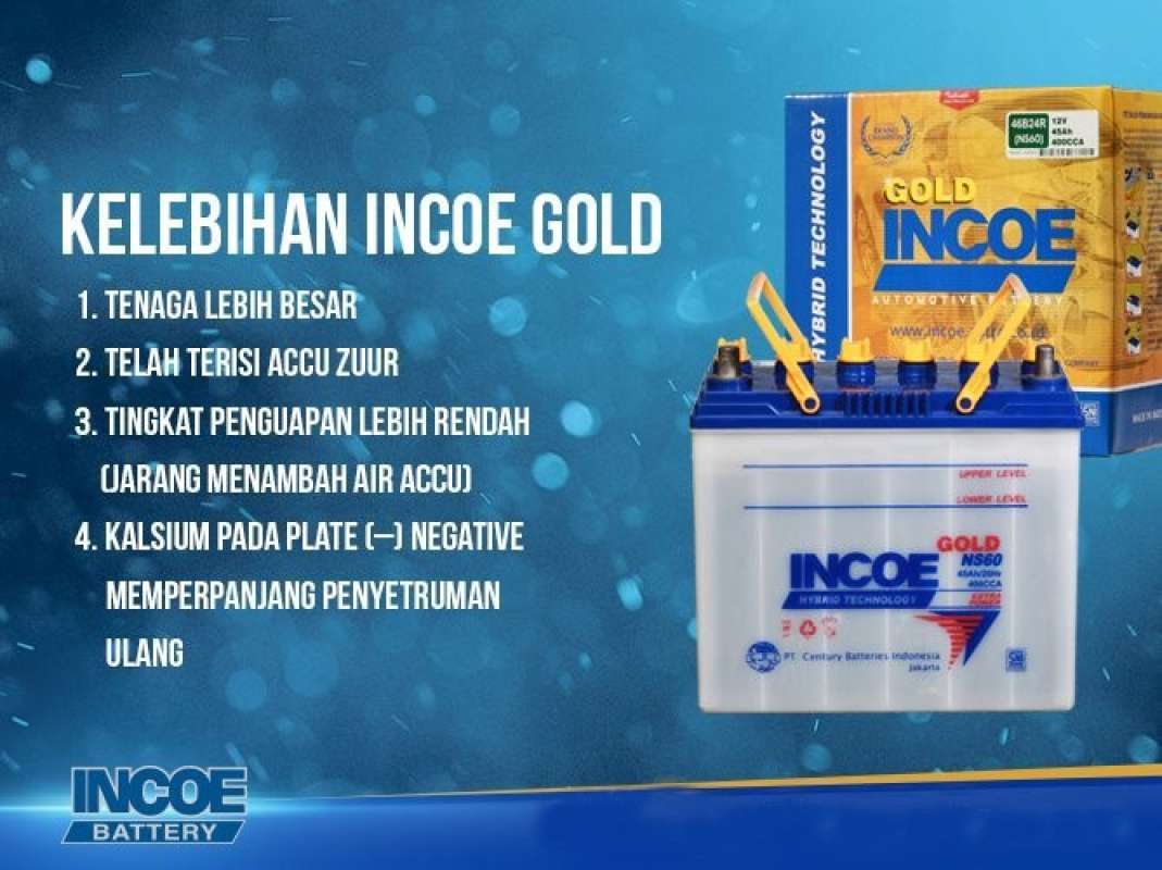 Promo Aki Mobil Karimun Incoe Gold Astra Ns40zl Aki Basah 12v / 35 Ah ...
