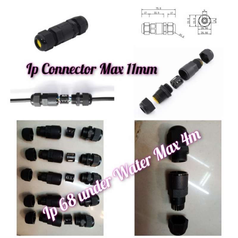 Promo Ip Connector Ip68 Ip 68 Sambungan Kabel Waterproof 4 Pin ...