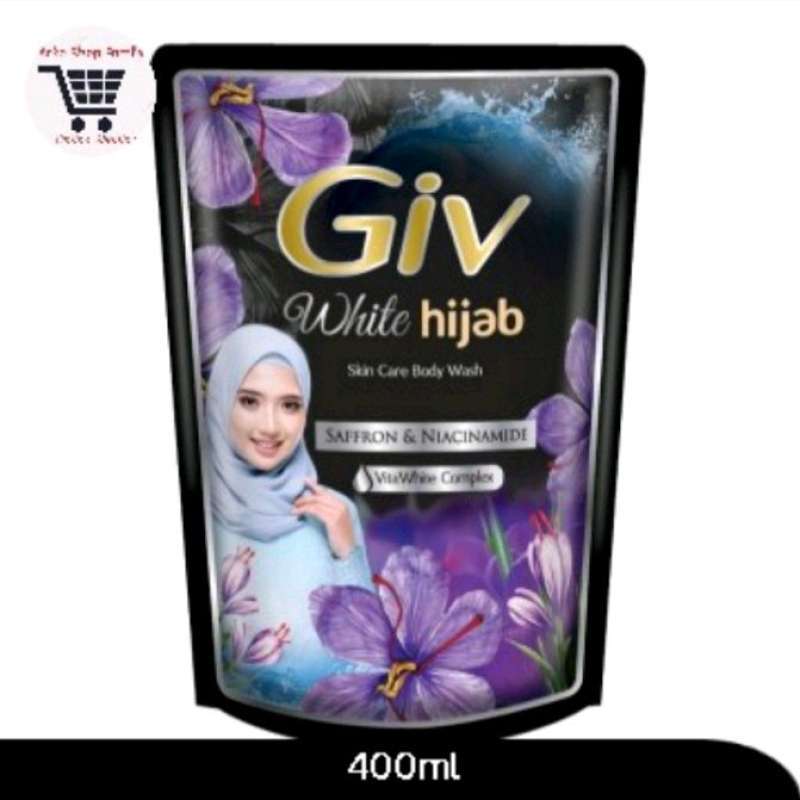 Jual Giv white hijab sabun mandi cair shafron & niacinamide refill ...