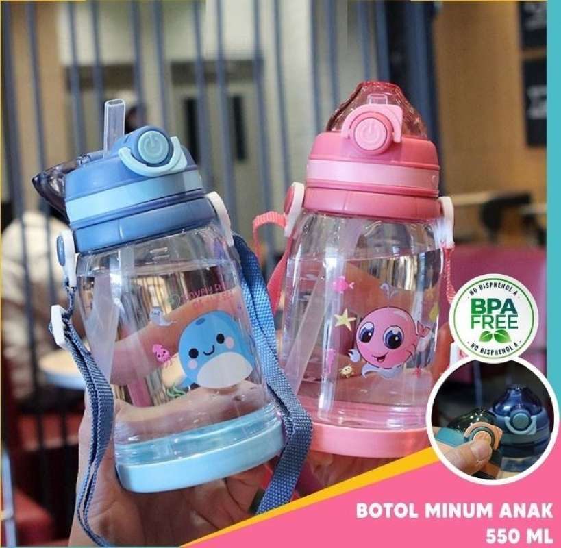 Jual Botol Minum Minuman Anak Sedotan Sekolah Tk Bpa Free Tali Anti Tumpah - Cewek Di Seller ...