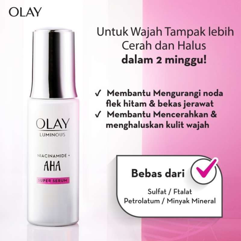 Promo Olay Luminous Niacinamide + Aha Moisturizer Serum Anti Aging ...
