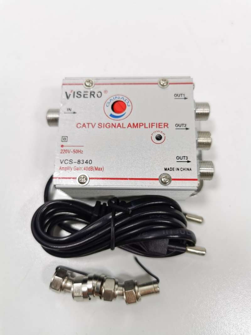 Jual Catv Signal Amplifier Booster 3 Output 40db - Visero Vcs-8340 ...