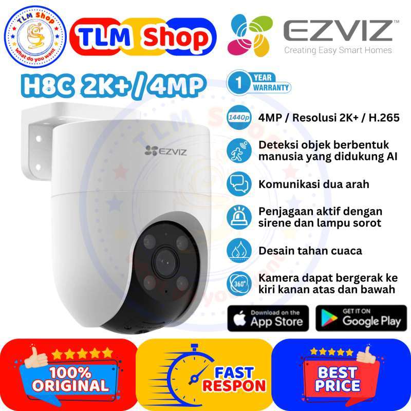 Jual Ezviz H8c 2k+ 4mp Smart Home Wifi Ip Camera Cctv Outdoor 1440p Pan & Tilt Di Seller Tlm ...