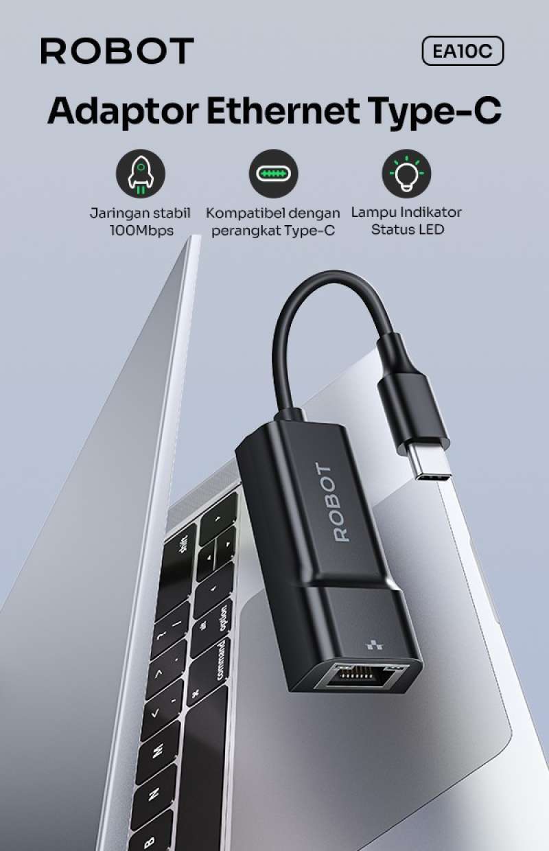 Promo Robot Ea10c Converter Usb Type-c To Ethernet Lan Rj45 Adapter ...