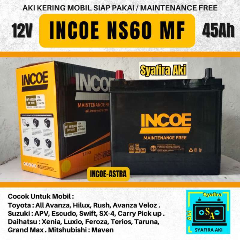 Promo Aki Mobil Apv, Avansa,terios, Incoe Mf Ns60 45amper Diskon 8% Di ...