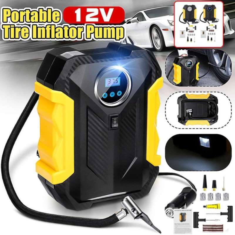 Promo Pompa Ban Mobil Elektrik 12v Cek Tekanan Angin Digital Lcd ...