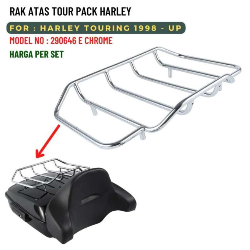 Promo Rak Atas Tour Pack Harley Touring 1998 - Up 290646 E Chrome ...