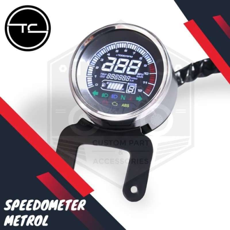 Promo Speedometer Digital Metrol Motor Custom Bobber Universal Diskon ...