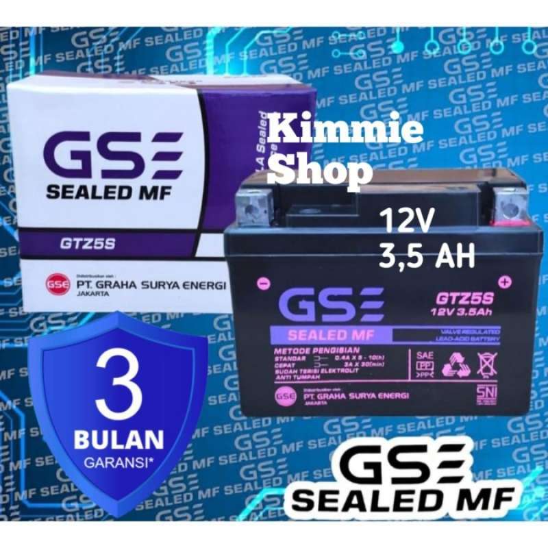 Promo Aki Motor Karbu Injeksi Pop Gs E Gtz5s Accu Kering Mf Diskon 27% ...