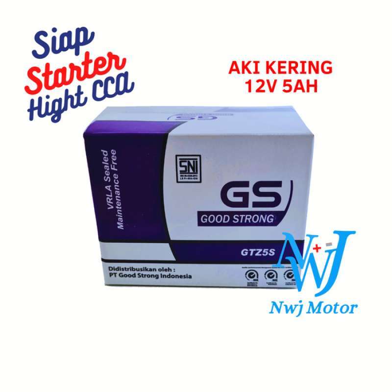 Promo Aki Motor Xeon Gtz5s Gs Y Accu Kering Diskon 25% Di Seller ...
